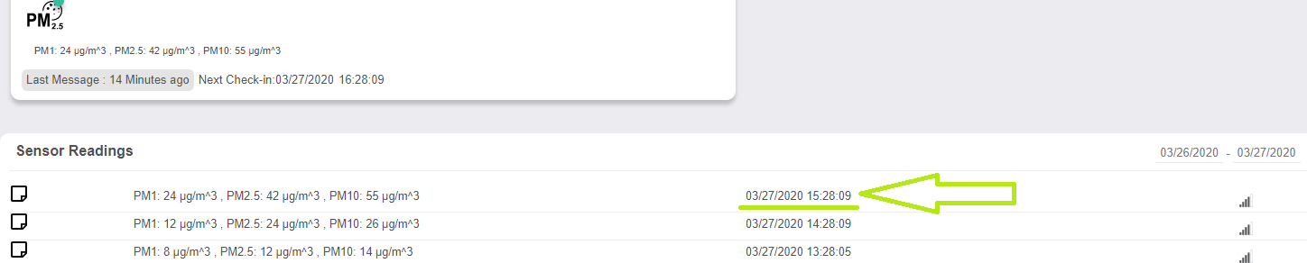 Configuring Sensor Readings History Timestamp To Include Seconds IOT 